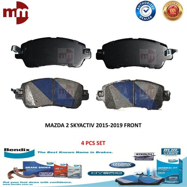 BENDIX GCT Brake Pads for MAZDA 2 SKYACTIV 2015-2019 FRONT (4 PCS SET ...