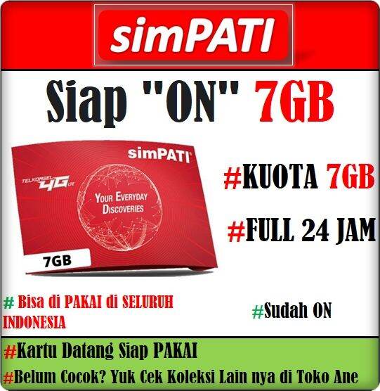 Kartu Kuota Telkomsel Simpati 3GB Full 24 Jam Siap Pakai | Lazada Indonesia