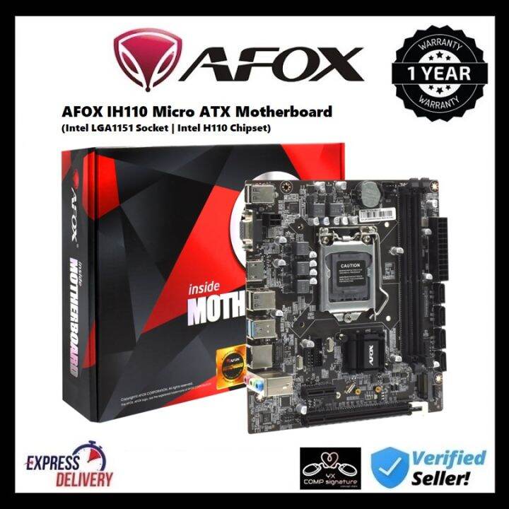 AFOX IH110 Micro ATX Intel LGA1151 Motherboard | Lazada