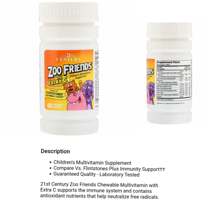 Zoo Friends with Extra C 60 chewable tablets | Lazada PH