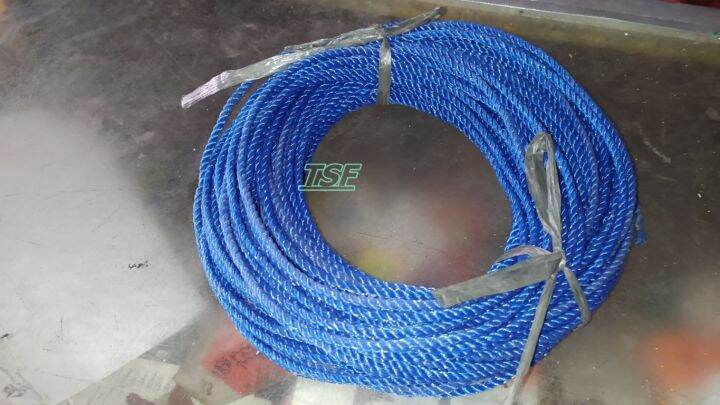 Tali Tambang Biru Ukuran 4mm Plastik / Tali Biru / Tali Kuat Serbaguna ...