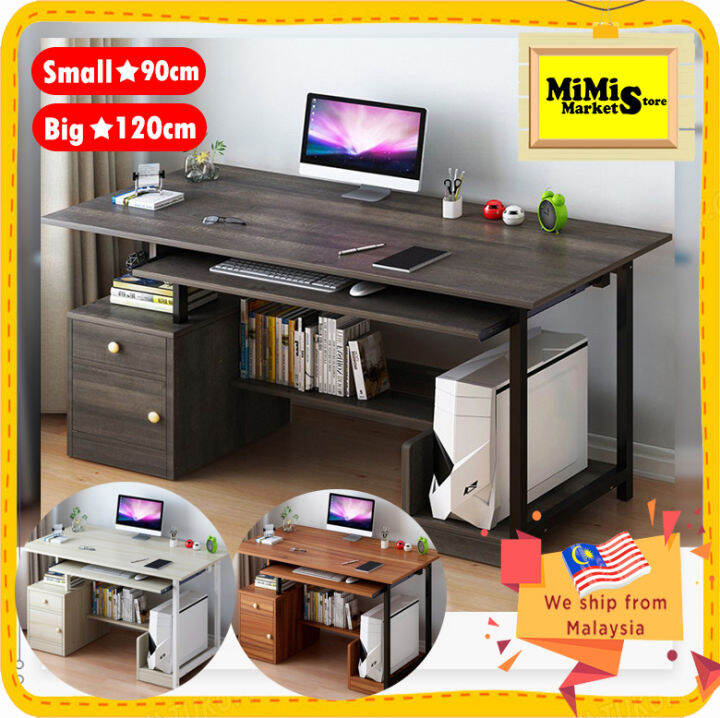 90cm\110cm\120cm Study Writing Desk Computer Desk PC Laptop Table ...