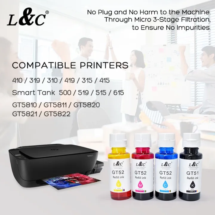【Ready Stock】 L&C Refill Epson 664 Ink Set Bk Dye Ink For EP L Series ...