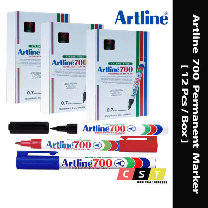 Artline 700 Permanent Marker (12 Pcs/Box) | Lazada
