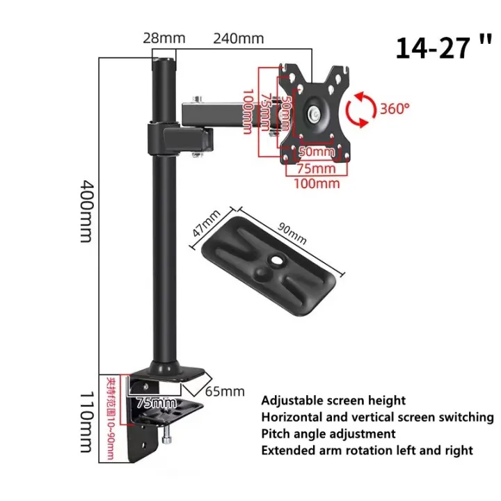 Single screen Desk Mount Stand Dual LCD Monitor | Lazada PH