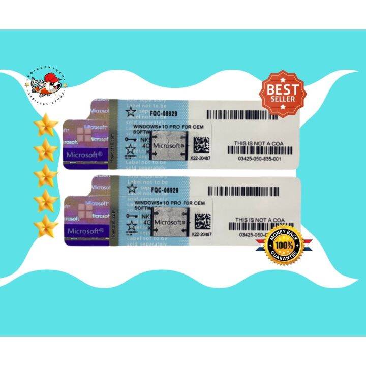Windows 10 Product Key Sticker [ COA ] COD | Lazada PH