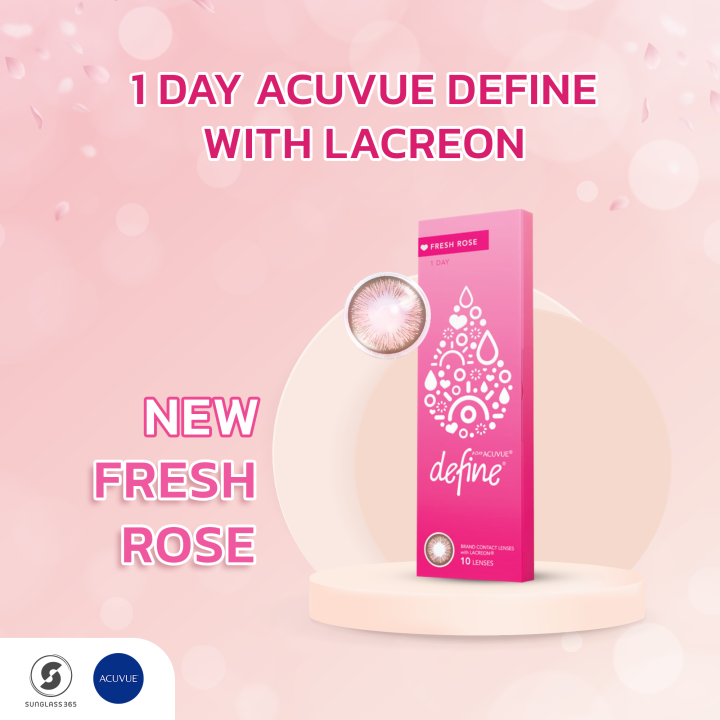 1 Day Acuvue Define - Fresh Collection *FRESH ROSE* Color Contact lens ...