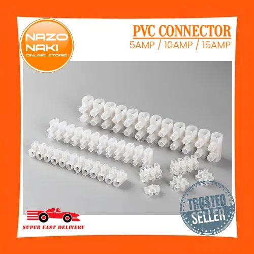 (1 PC) 12-Way 5Amp 10Amp 15Amp PVC Quick Cable Connector Terminal Block ...