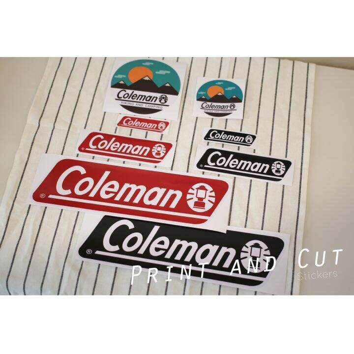 Sticker สติ๊กเกอร์สายแค้มป์ ลาย Coleman ติดตกแต่งกล่องเก็บของ แต่งห้อง ...