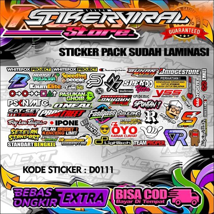STICKERPACK VIRAL ISI 55 PCS LOGO LEBIH SUDAH LAMINASI DAN PRINTCUT ...