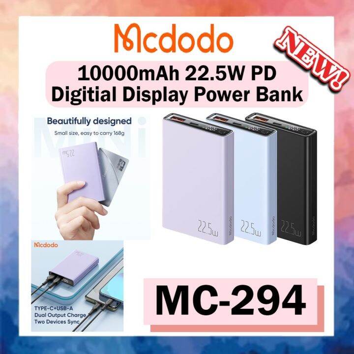 Mcdodo 10000mAh Power Bank PD 22.5W Mini Portable Power bank Fast ...
