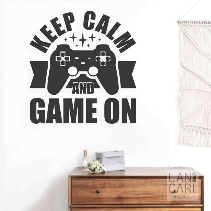 Dekorasi Dinding Keep Calm Game On Game Quotes Window Sticker Game ...