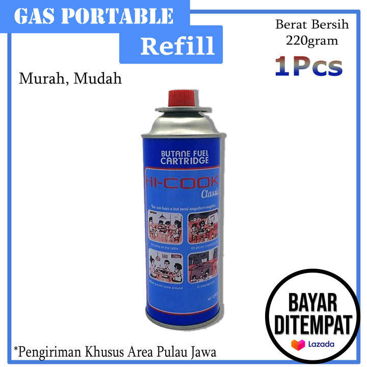 (01) 1pcs gas portable - REFILL - tabung gas portable Refill - gas ...