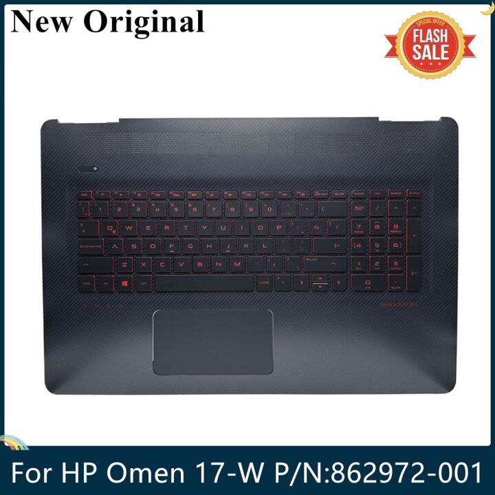 LSC NEW Original Laptop Top cover For HP Omen 17-W TPN-Q174 Palmrest with Keyboard 862972-001 ...