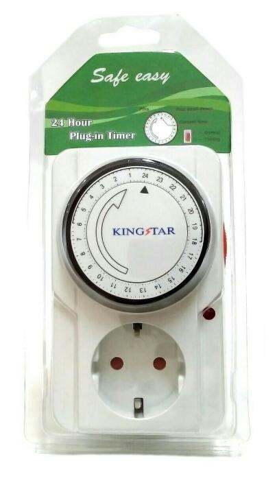 Timer Listrik 24 Jam Analog Kingstar / Stop Kontak Timer / Colokan ...