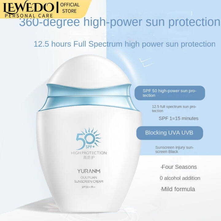 LEWEDO Sunscreen SPF50+Whitening, Moisturizing And Anti Ultraviolet Spray Isolating Milk For Men ...