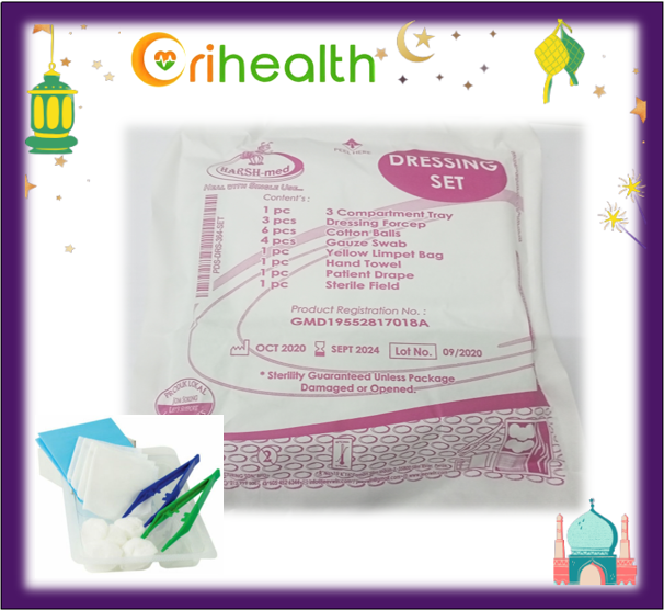 STERILE BASIC DRESSING PACK / DRESSING SET 3 FORCEPS HARSH-MED | Lazada