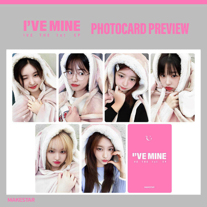 IVE I'VE MINE 1st EP Make Star PhotoCards Yujin Rei Gaeul Liz Lesseo Wonyoung Photo Cards 6 Per ...