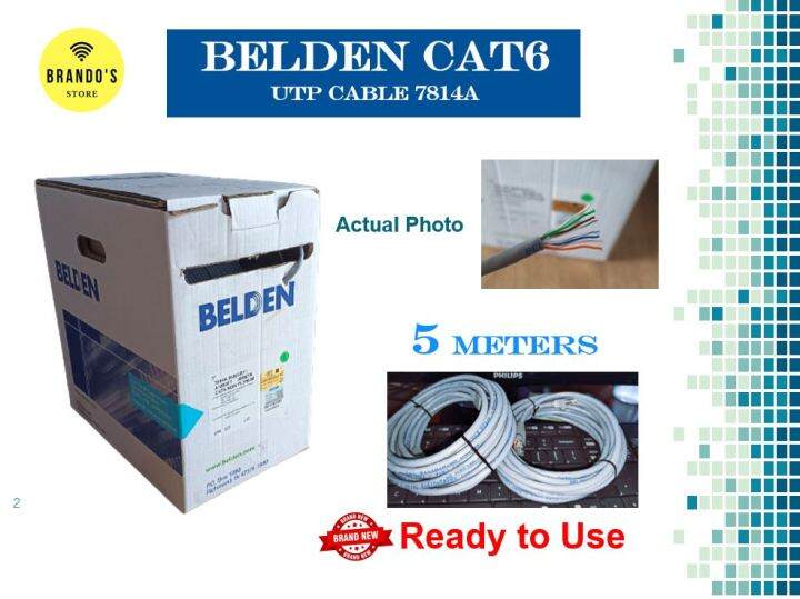 Belden UTP Cat6 5meters Ready to use Authentic Pure Copper | Lazada PH