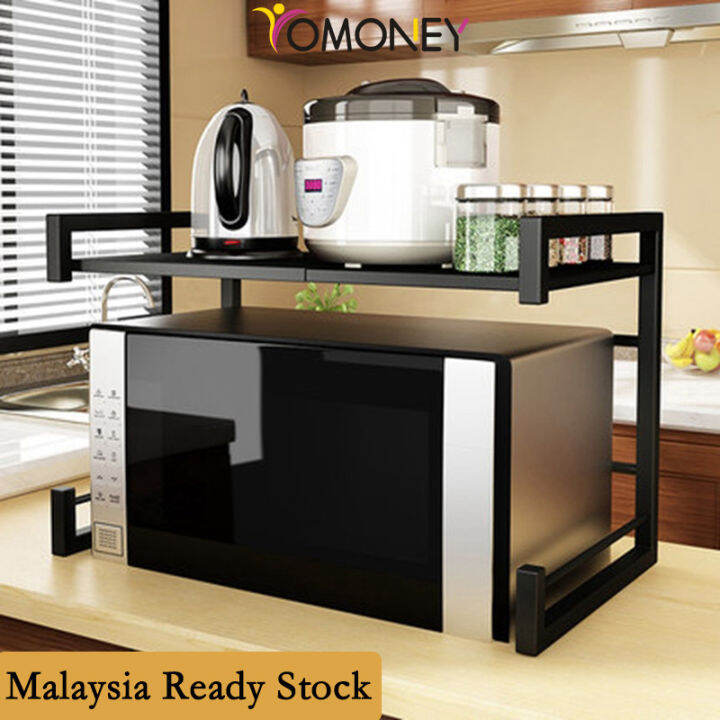 Kitchen Microwave Rack Oven Rack Stainless Steel Storage Rak Spice Rack ...