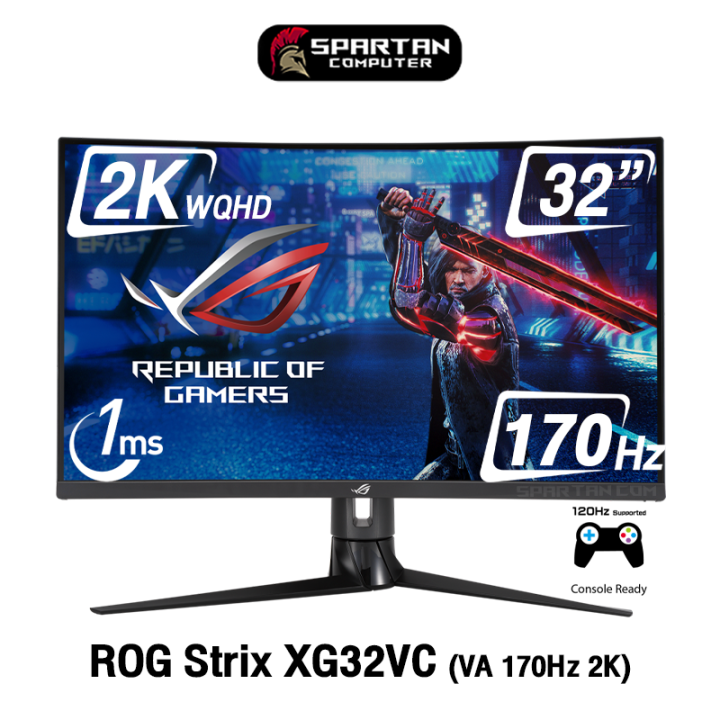ASUS ROG Strix XG32VC Gaming Monitor 31.5" WQHD (2560 x 1440) VA 170Hz ...