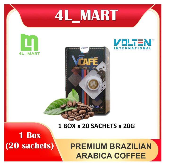 VOLTEN VCAFE PREMIUM BRAZILIAN ARABICA COFFEE (20 sachets x 20g) | Lazada