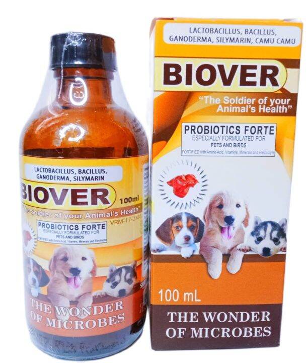 [VET SUPPORT] 1box BIOVER 100 ML Probiotics forte for PET/ Biover for ...