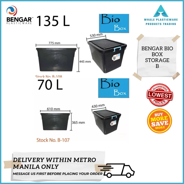 Bengar Bio Box Huge Storage Black 135L and 70 liters | Lazada PH
