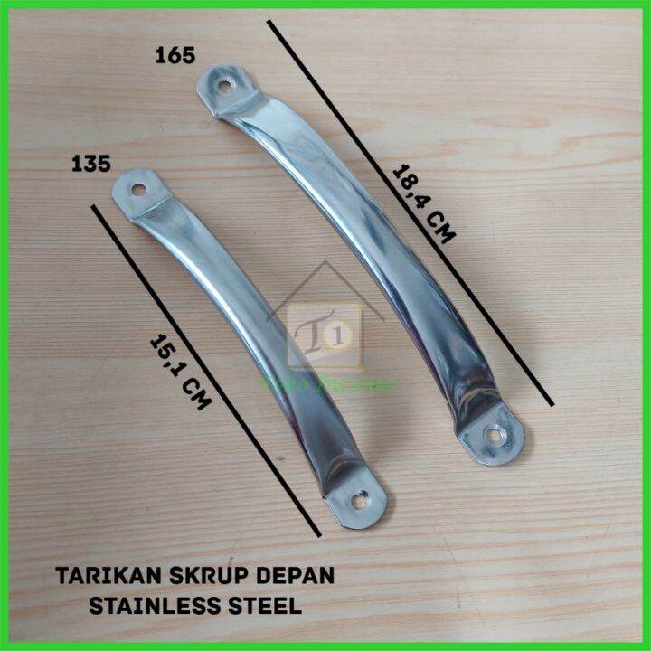 Tarikan Skrup Depan Laci Lemari Stainless / Handle Klasik Gagang Pintu ...