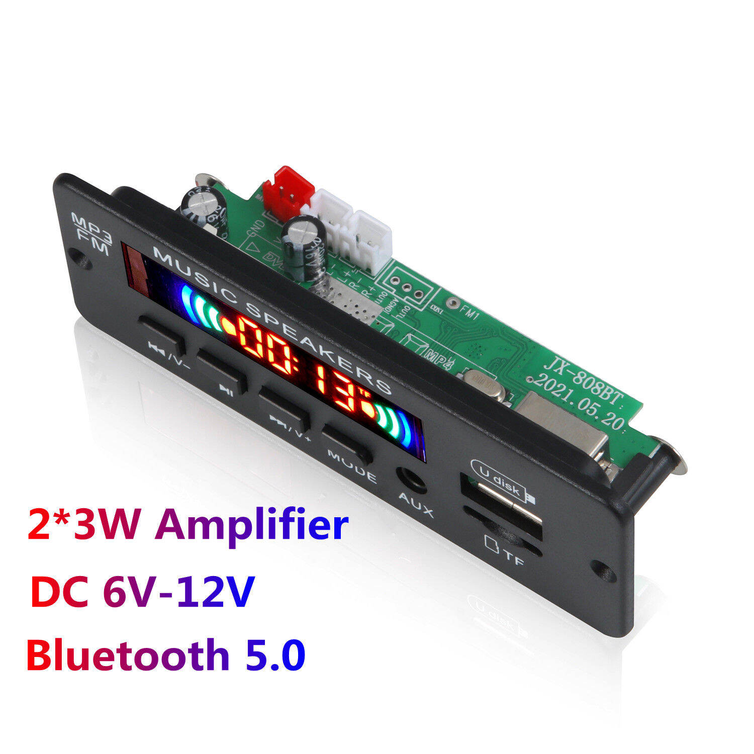 Amplifier Handsfree MP3 Player Decoder Board 12V Bluetooth 5.0 Car FM ...