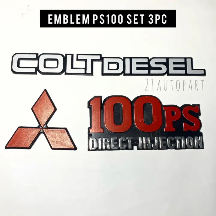 Emblem logo ps100 colt diesel set 3pc | Lazada Indonesia