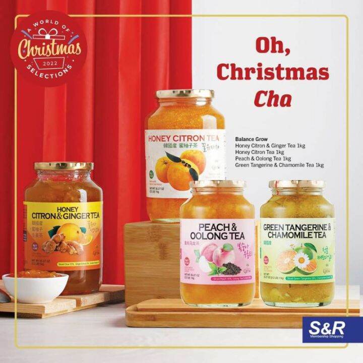 S&R Balance Grow Honey Citron Ginger Tea, Peach & Oolong Tea, Green ...