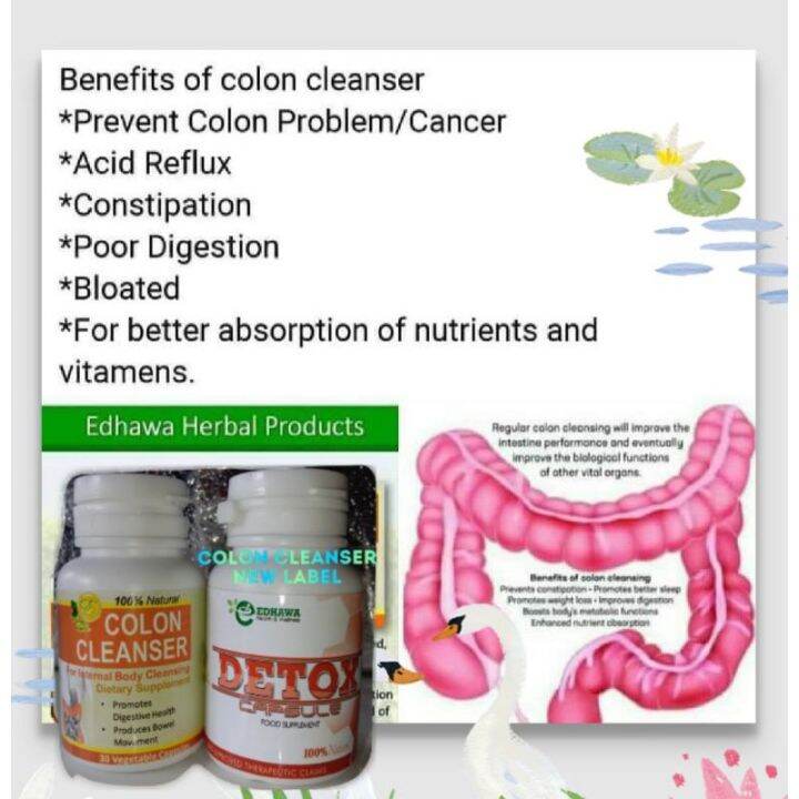 Edhawa Detox - Colon Cleanser | 30caps | Fights & Prevent Colon Cancer ...