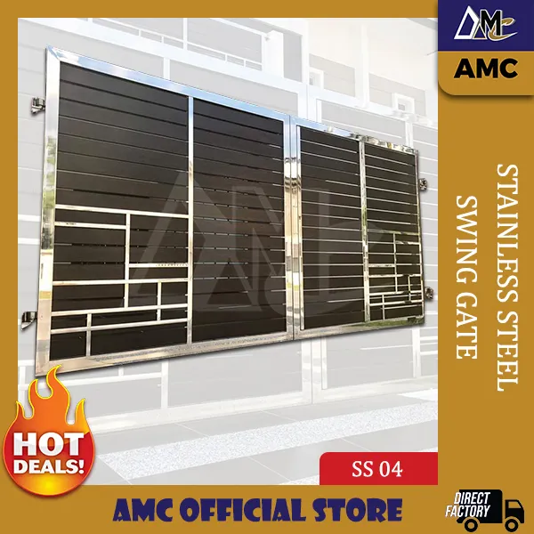 [PRE-ORDER SS04] 10x6ft Main Double Swing Gate / Pintu Pagar ...