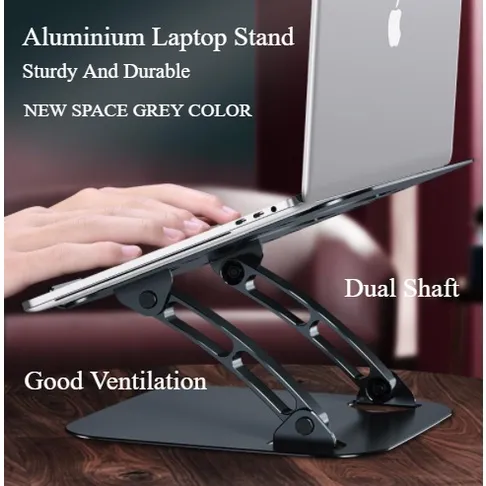 🇲🇾 Aluminum Adjustable Laptop Stand Metal Raisable Height Computer ...