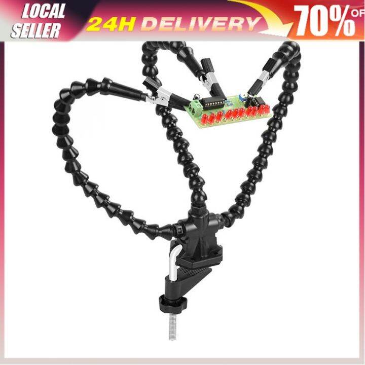 3/4 Hands Flexible Arms Helping Hands Soldering Station Arms Solder ...