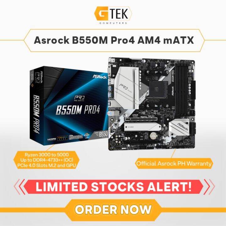 [Original Quality] Asrock B550M Pro4 B550 Ryzen AM4 mATX Motherboard ...