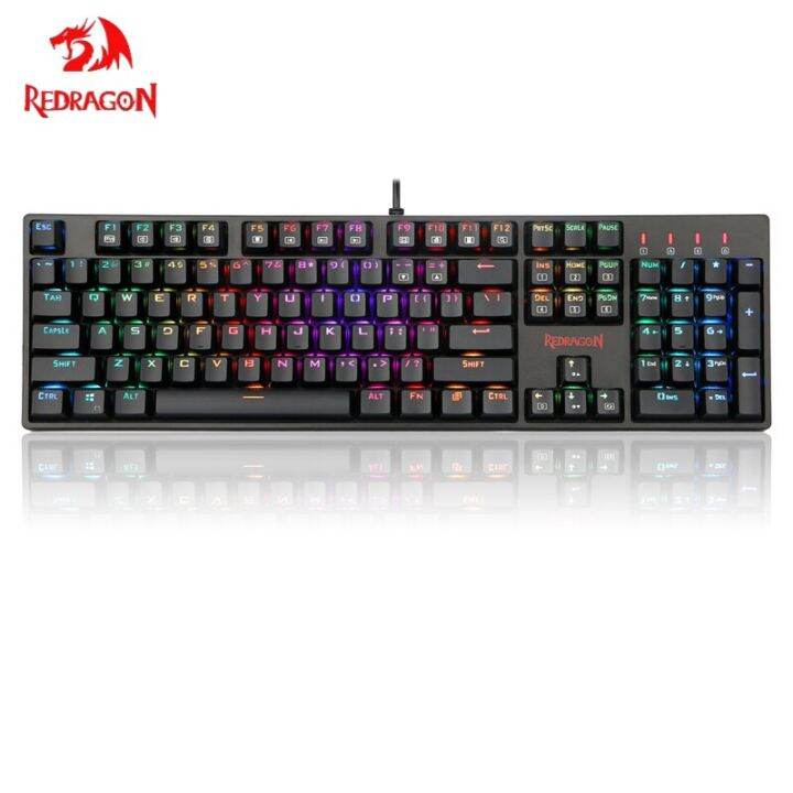 Redragon K582 Surara RGB LED Backlit Mechanical Game Keyboard With 104 ...