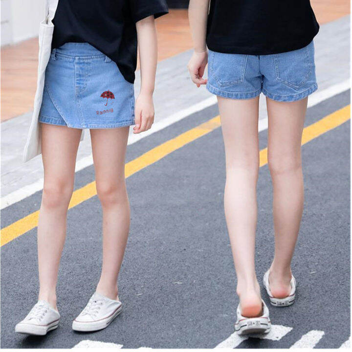Jeans Korean Style 3-15 Years Old Girls Denim Shorts Jeans for Girls ...