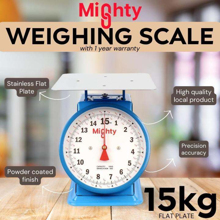[Mighty] Weighing Scale 15 kilograms FLAT PLATE/ Timbangan 15 kilo ...