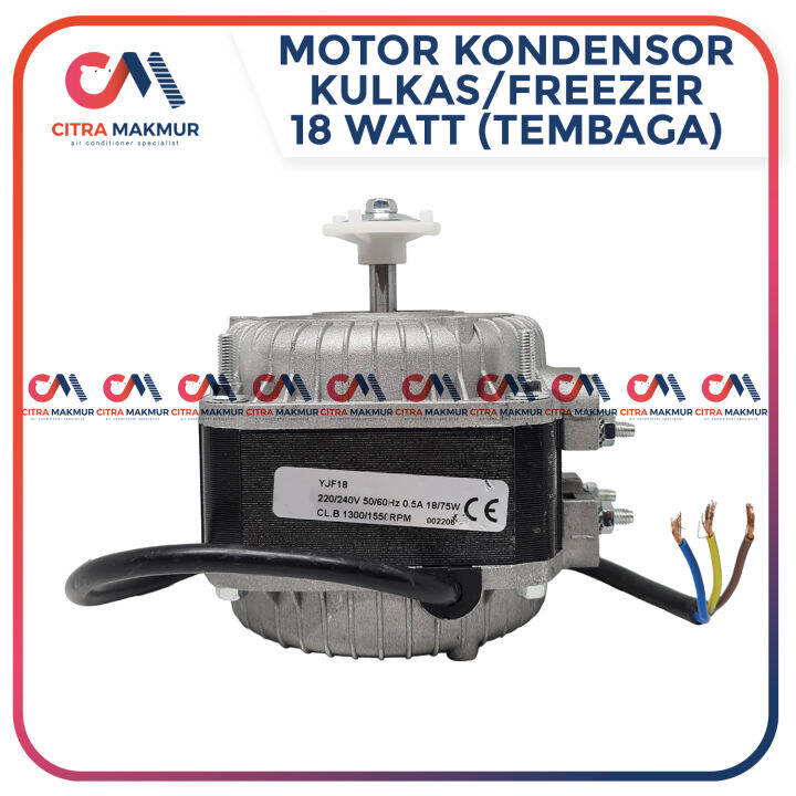 Motor Kondensor 18 Watt Kulkas Showcase Freezer Fan Dinamo Kipas ...