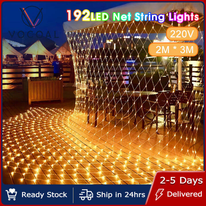 Vocoal String Christmas Lights Outdoor Net Lights LED Mesh String Light ...