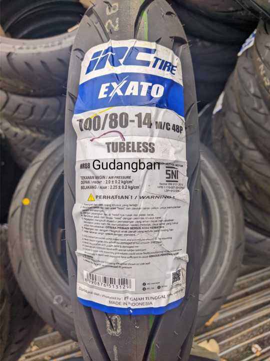 IRC 100 80 14 Exato NR 88 Tubeless Ban luar motor Matic vario beat FREE ...