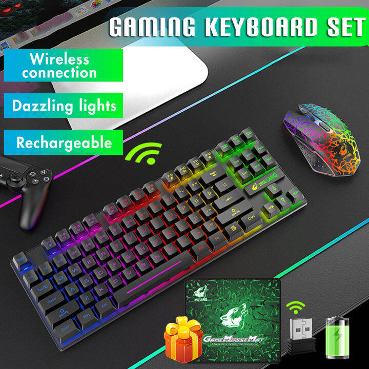2.4G Wireless Charging Suspended Keyboard & 3D anti-slip wheel Mouse 3 ...