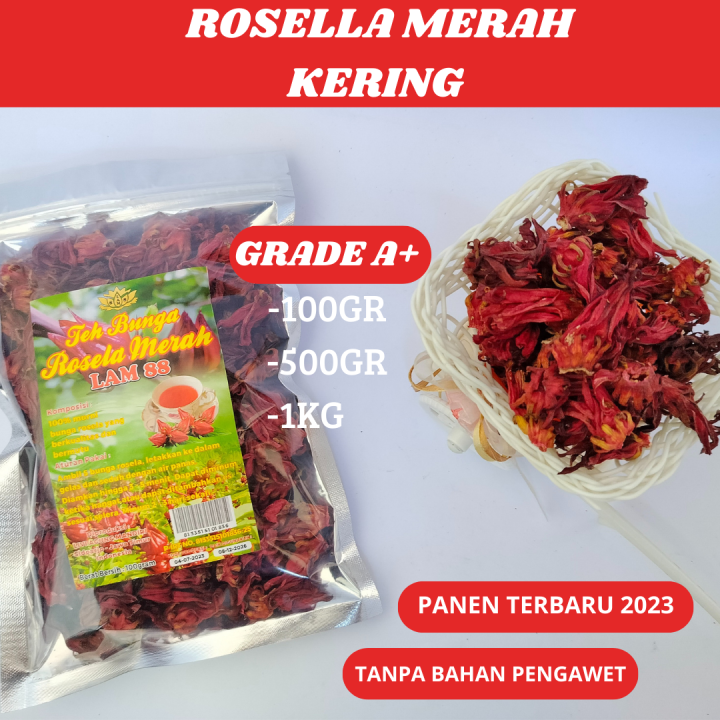 TEH BUNGA ROSELA MERAH KERING OBAT HERBAL | Lazada Indonesia