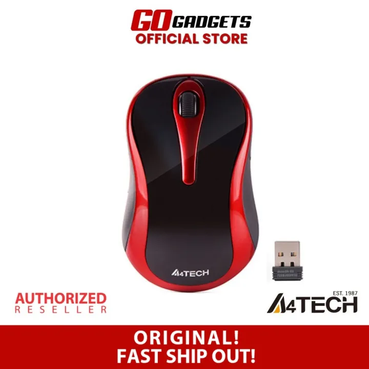 A4Tech G3 280N-2 Padless Wireless Mouse Red Black | Lazada PH