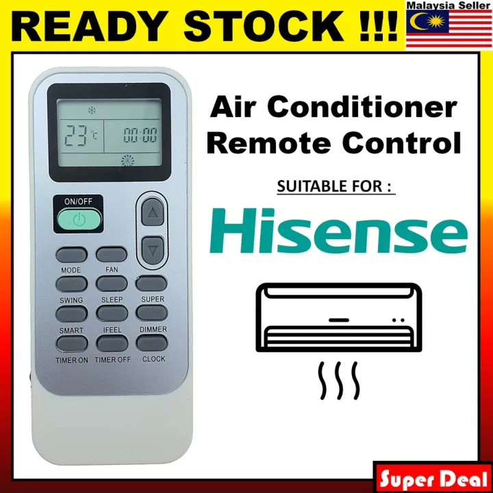 HISENSE Air Cond Aircon Aircond Air Conditioner Remote Control ...