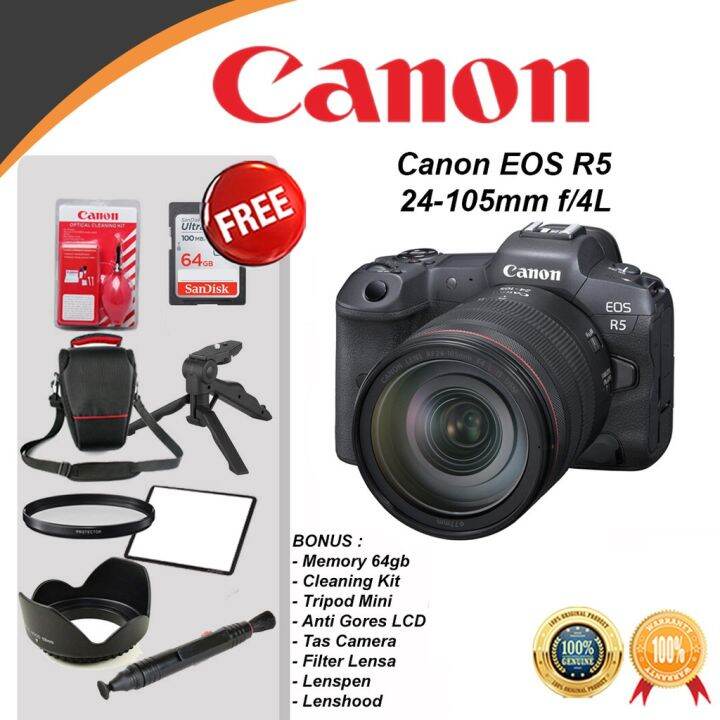 Canon EOS R5 KIT 24-105mm f4L IS USM Mirorrless Camera Digital R 5 ...