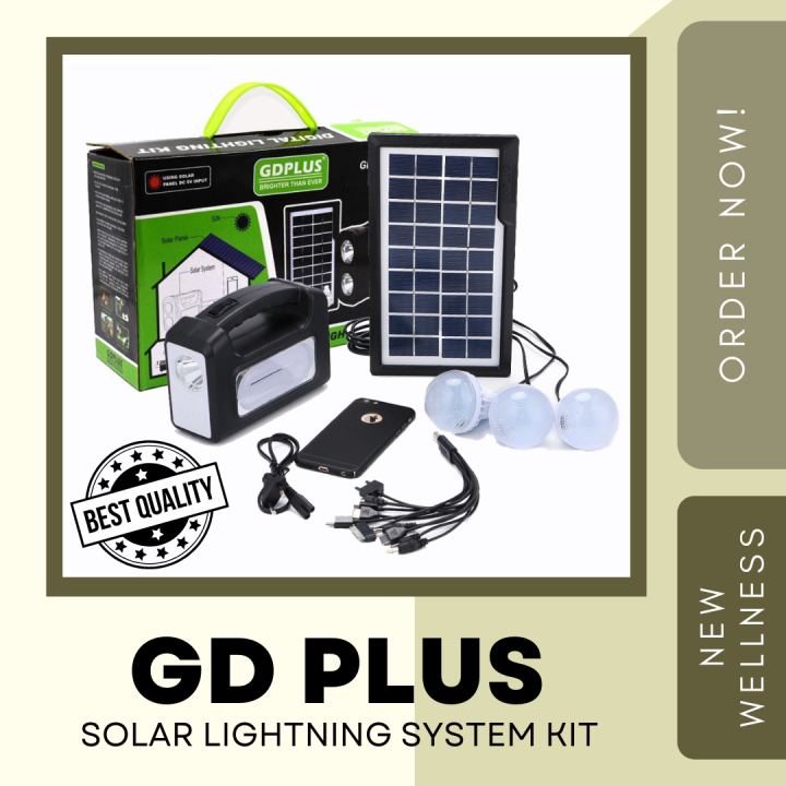 GD Portable Solar Light System Set , With 3 Bulbs, Solar Lighting ...