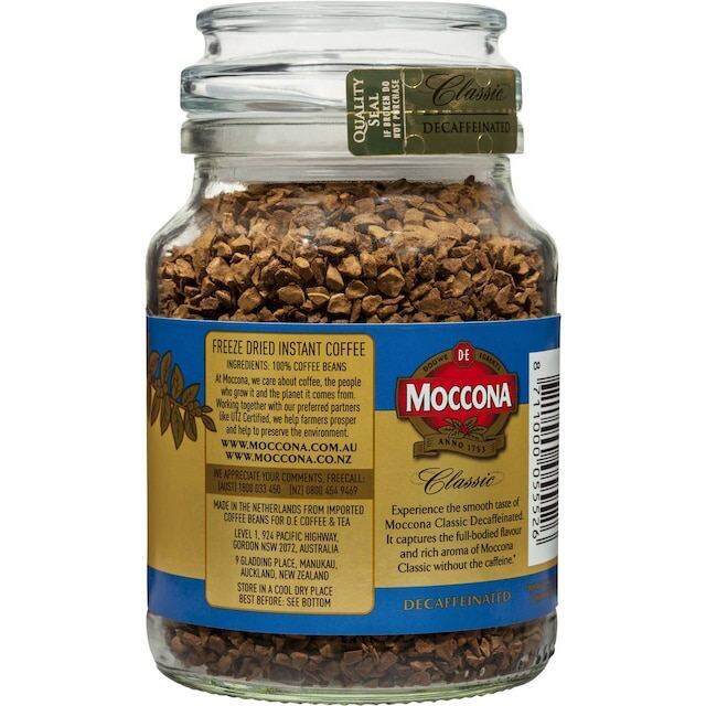 Moccona Classic DECAFFEINATED 100g Decaf Freeze Dried Instant Coffee ...